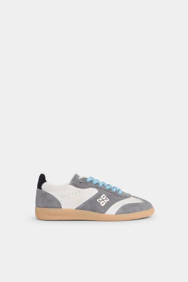 Dsquared2 Leather And Suede Low Top Sneakers - Grey