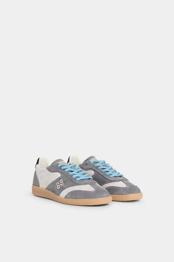 Dsquared2 Leather And Suede Low Top Sneakers - Grey