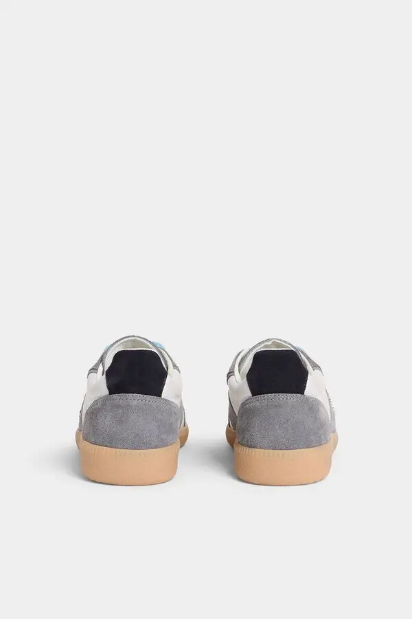 Dsquared2 Leather And Suede Low Top Sneakers - Grey