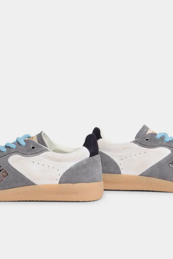 Dsquared2 Leather And Suede Low Top Sneakers - Grey