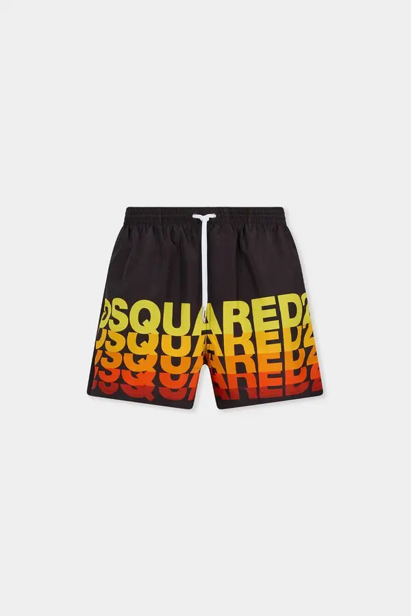Dsquared2 Logo Mid-cut Swim Shorts - Black