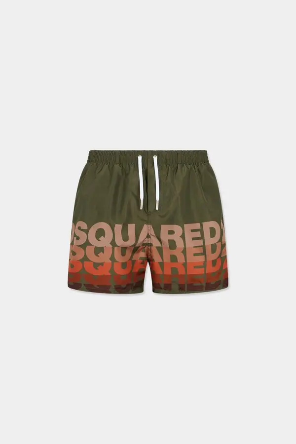 Dsquared2 Logo Mid-cut Swim Shorts - Green