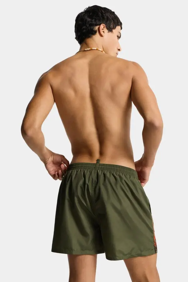 Dsquared2 Logo Midi Swim Boxer - Green