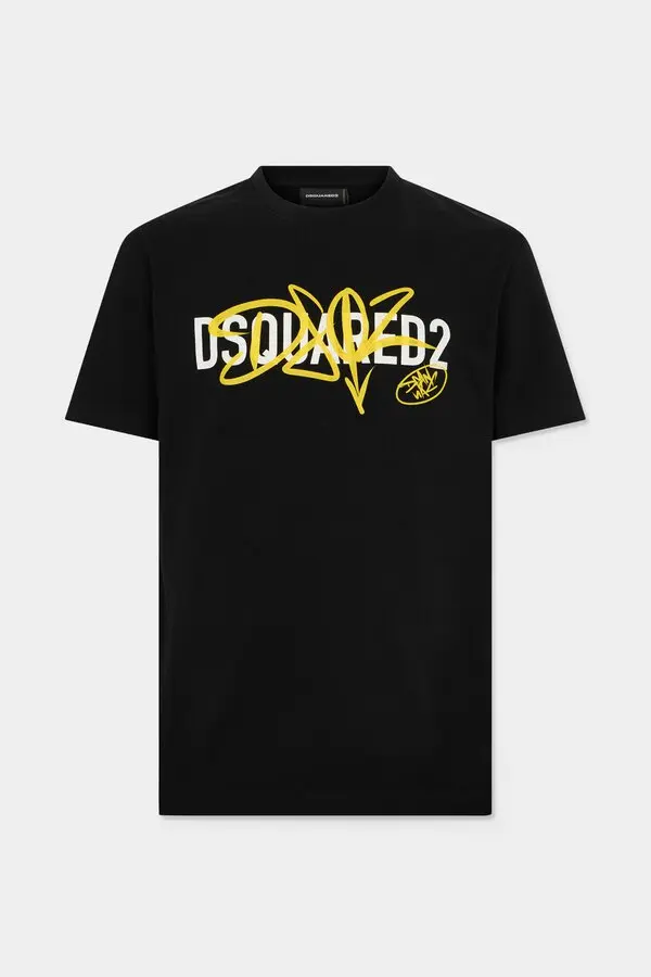 Dsquared2 Graffiti Logo T-shirt - Black
