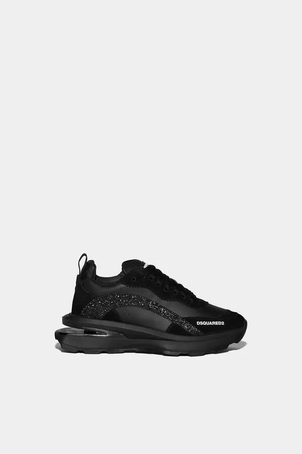 Dsquared2 Slash Sneakers With Glitter Embellishment - Black