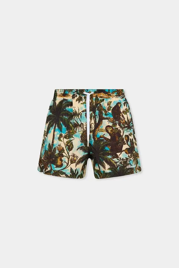 Dsquared2 Monkey Business Midi Swim Boxers - Fantasy