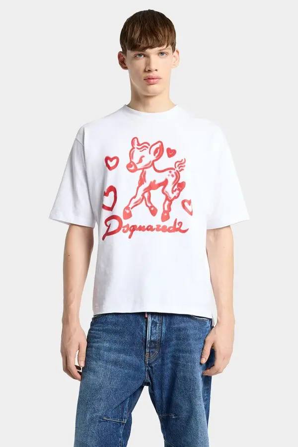 Dsquared2 Bambi Graphic Loose Fit T-shirt