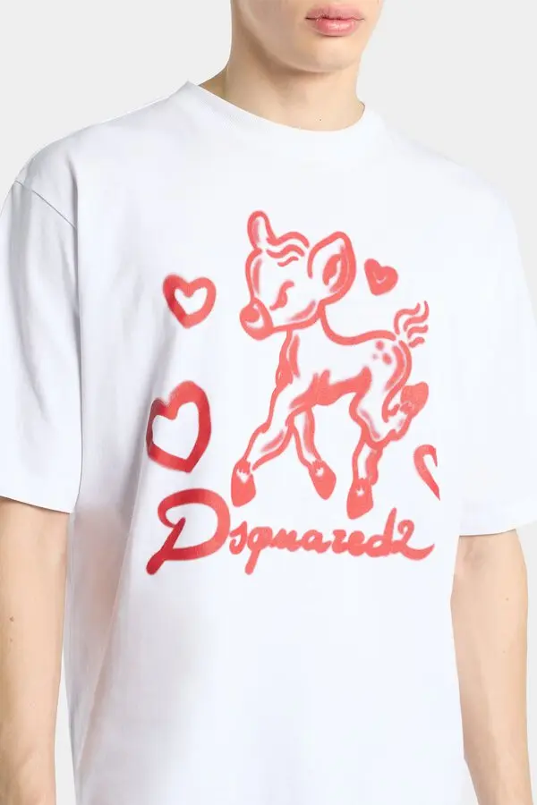 Dsquared2 Bambi Graphic Loose Fit T-shirt