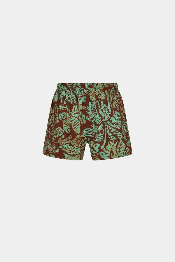 Dsquared2 Rebel Hibiscus Midi Swim Boxer