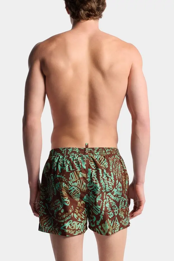 Dsquared2 Rebel Hibiscus Midi Swim Boxer