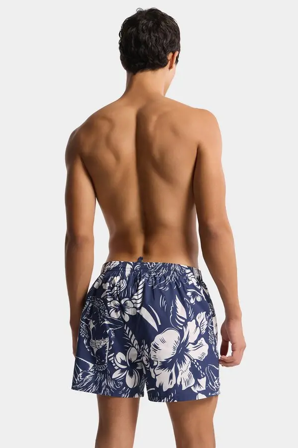 Dsquared2 Dancing Flowers Midi Swim Boxer