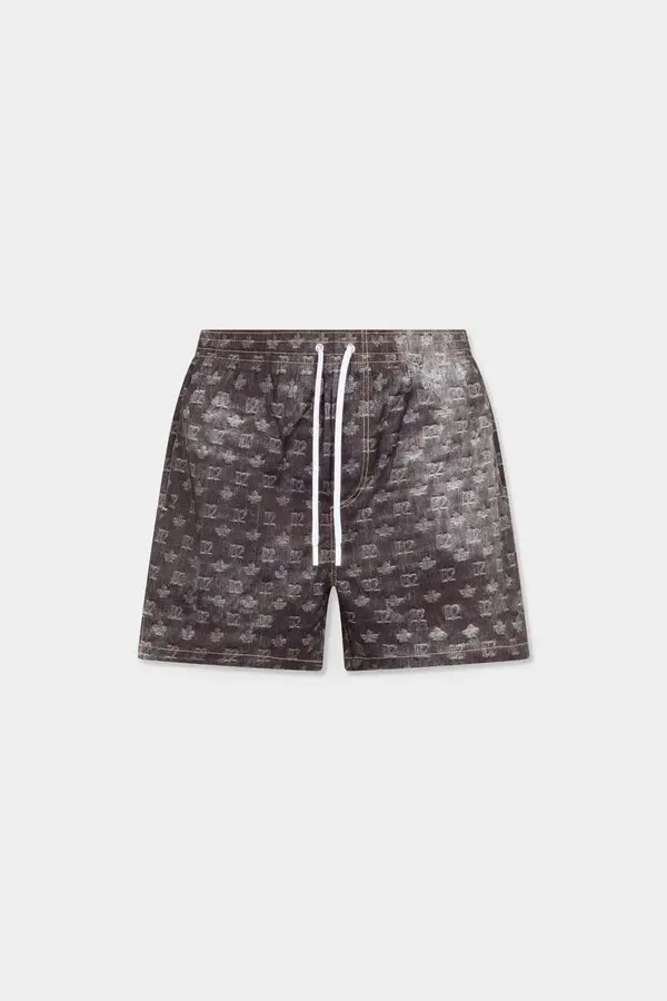 Dsquared2 Monogram Swim Boxer Shorts - Black
