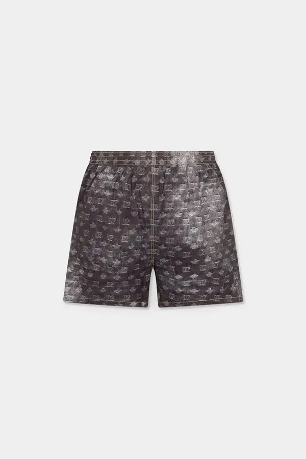 Dsquared2 Monogram Swim Boxer Shorts - Black