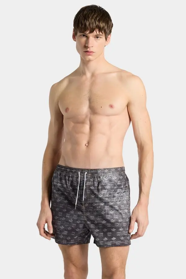 Dsquared2 Monogram Swim Boxer Shorts - Black