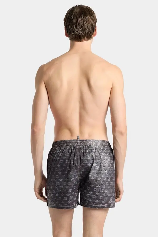 Dsquared2 Monogram Swim Boxer Shorts - Black
