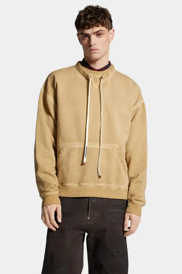 Dsquared2 Relax Fit Logo Drawstring Crewneck