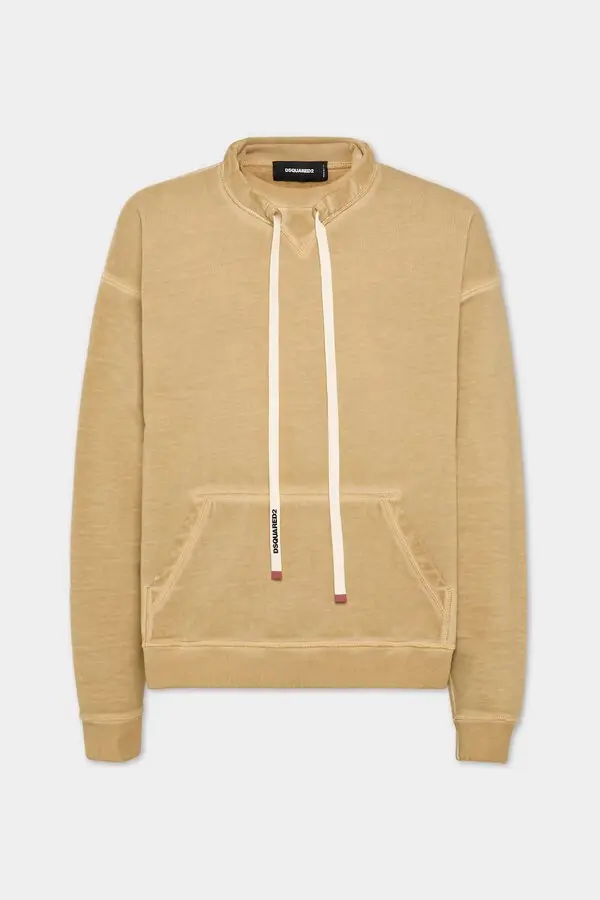 Dsquared2 Relaxed Fit Drawstring Crewneck With Logo Detail