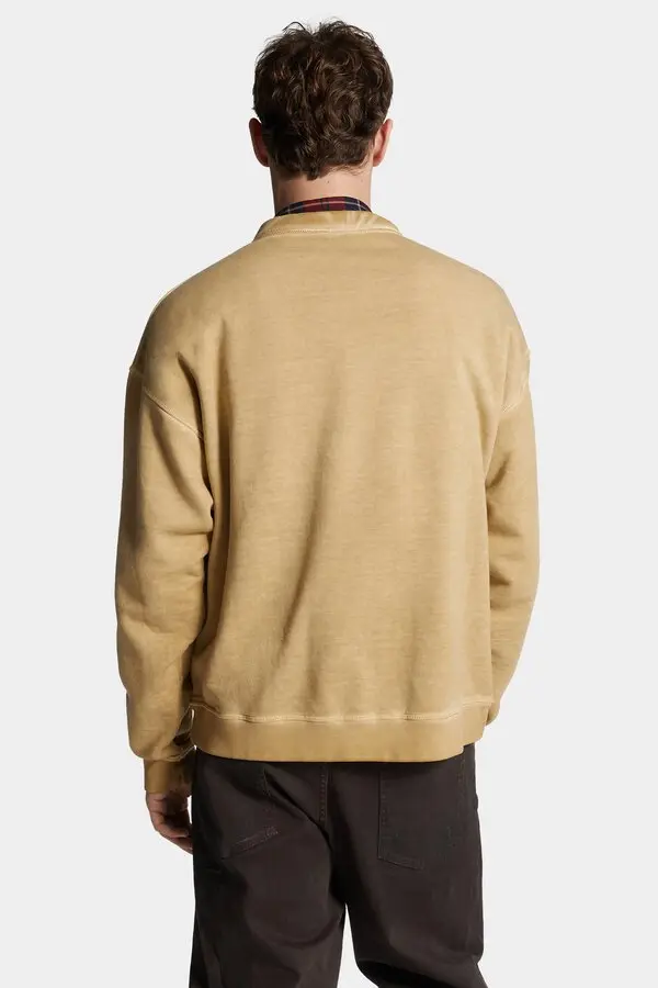 Dsquared2 Relaxed Fit Drawstring Crewneck With Logo Detail