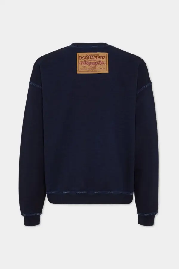 Dsquared2 Relaxed Fit Crewneck Sweatshirt With Patch Detail