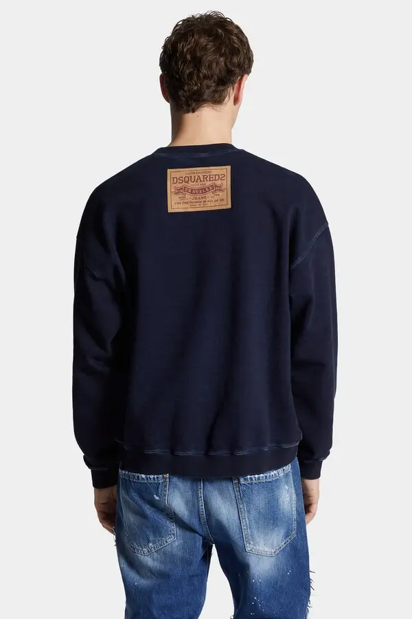 Dsquared2 Relaxed Fit Crewneck Sweatshirt With Patch Detail