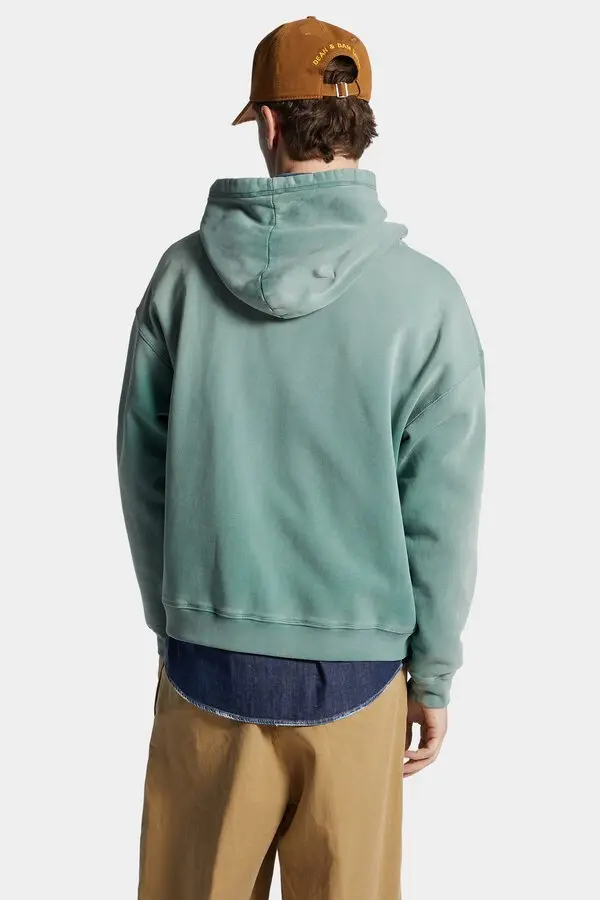 Dsquared2 Relaxed Fit Landscape Print Hoodie - Green