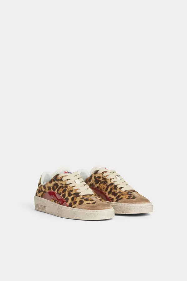 Dsquared2 Leopard Print Lace-up Sneakers - Multicolor