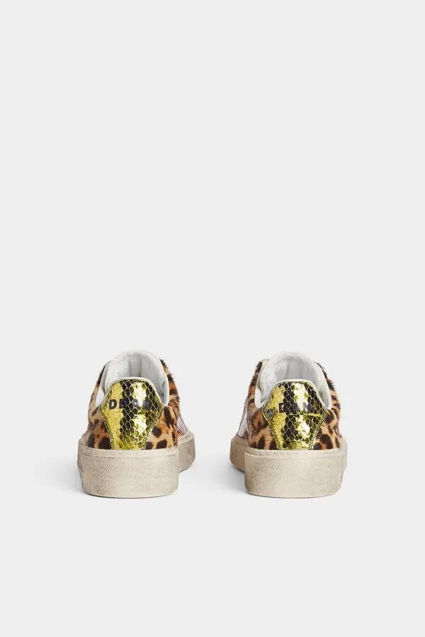 Dsquared2 Leopard Print Lace-up Sneakers - Multicolor