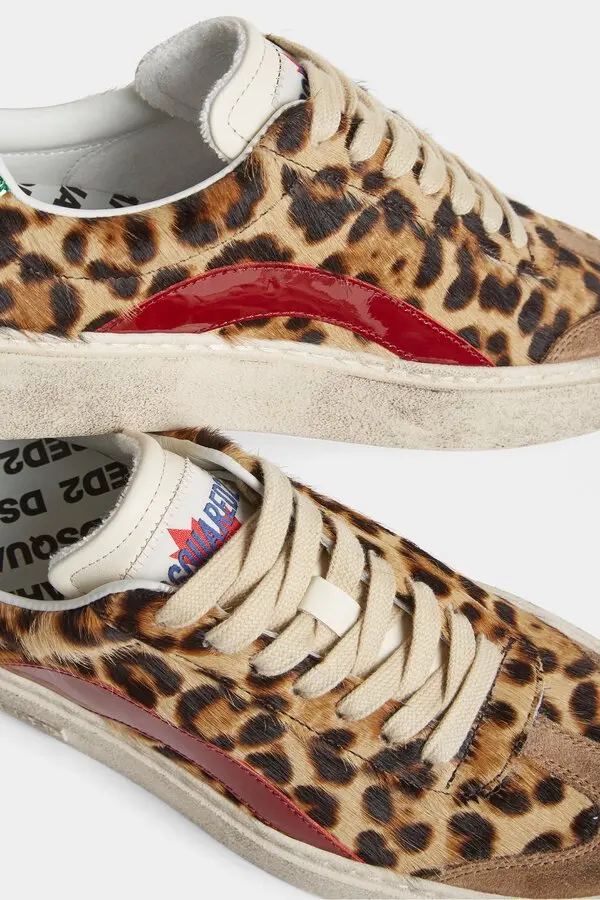 Dsquared2 Leopard Print Lace-up Sneakers - Multicolor