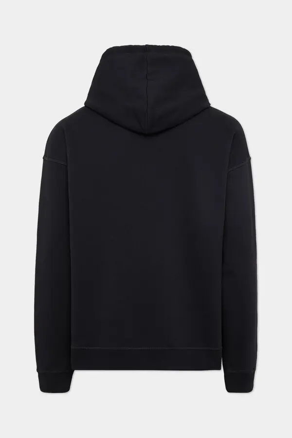 Dsquared2 Relaxed Fit Graphic Hoodie - Black