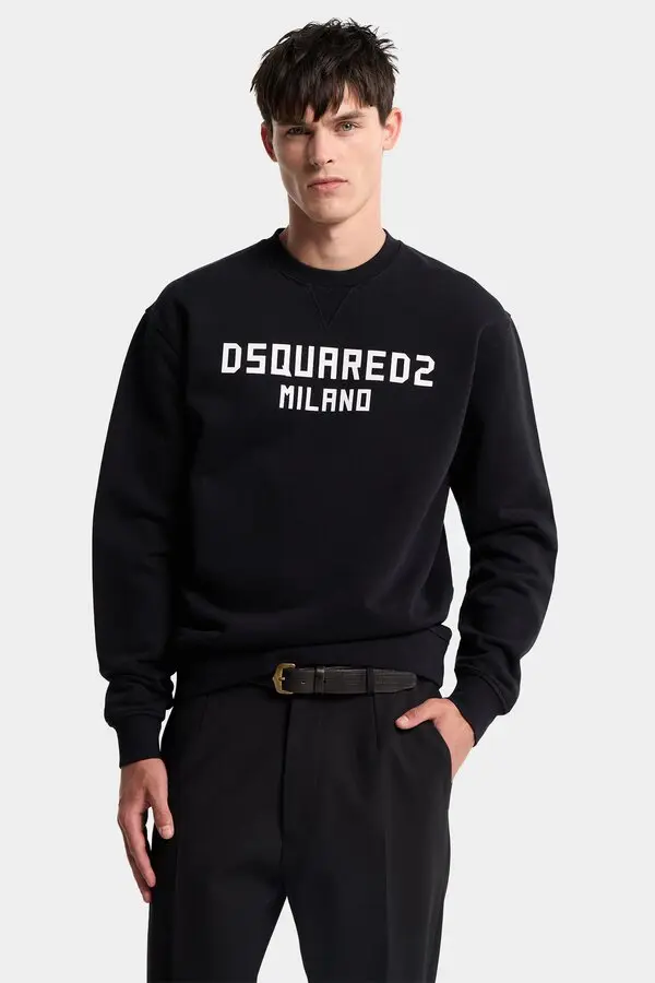 Dsquared2 Milano Cool Fit Crewneck Sweatshirt - Black