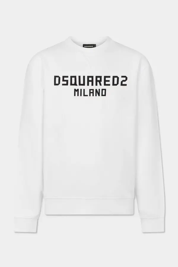 Dsquared2 Milano Cool Fit Crewneck Sweatshirt - White