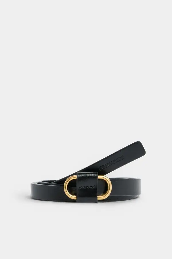 Dsquared2 Belt With Oval Buckle - Black