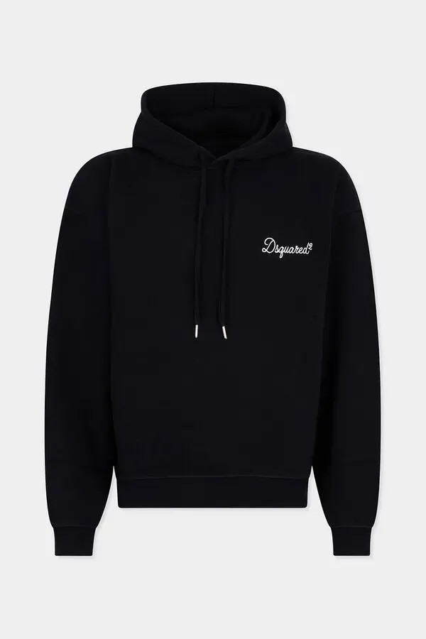 Dsquared2 Relaxed Fit Signature Hoodie - Black