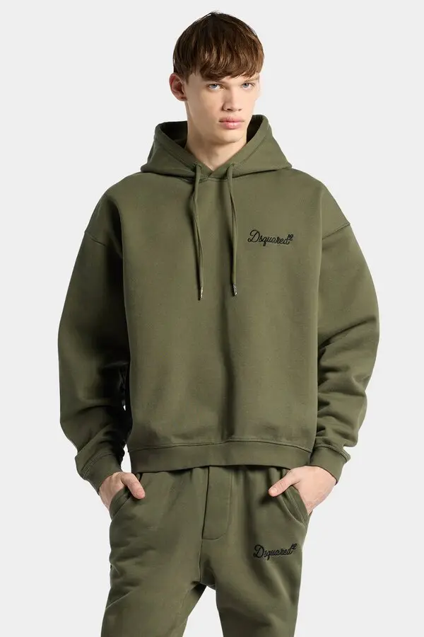 Dsquared2 Relaxed Fit Signature Hoodie - Green