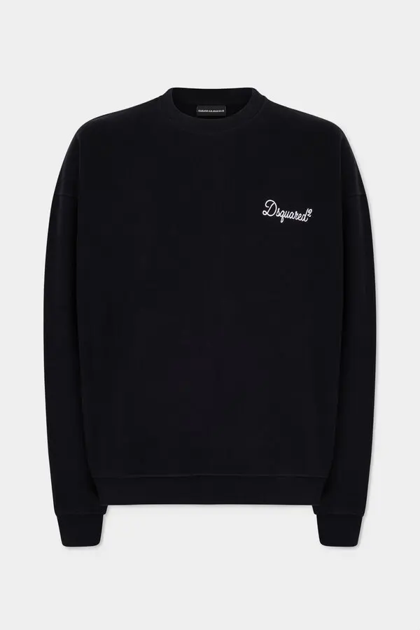 Dsquared2 Crewneck Sweatshirt With Logo Detail - Black