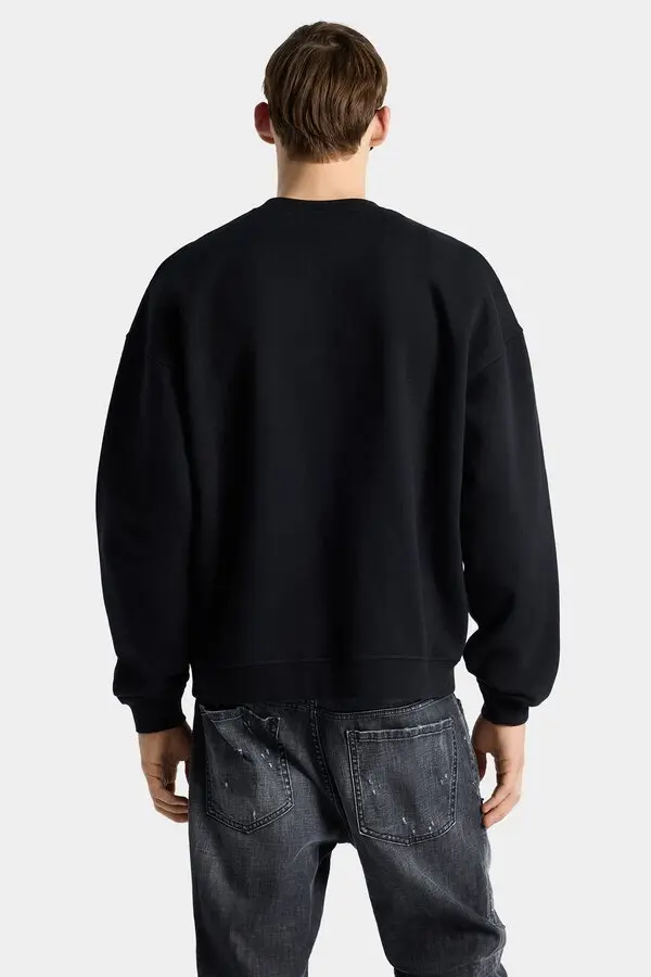 Dsquared2 Crewneck Sweatshirt With Logo Detail - Black