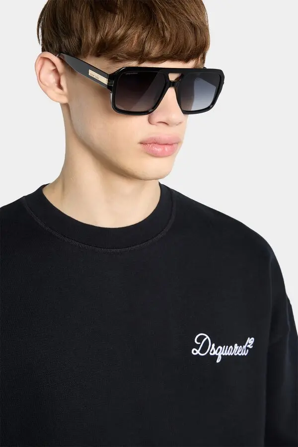 Dsquared2 Crewneck Sweatshirt With Logo Detail - Black