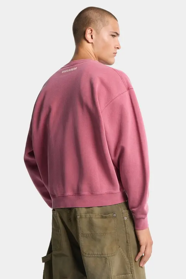 Dsquared2 Vintage Fade Short & Wide Fit Crewneck