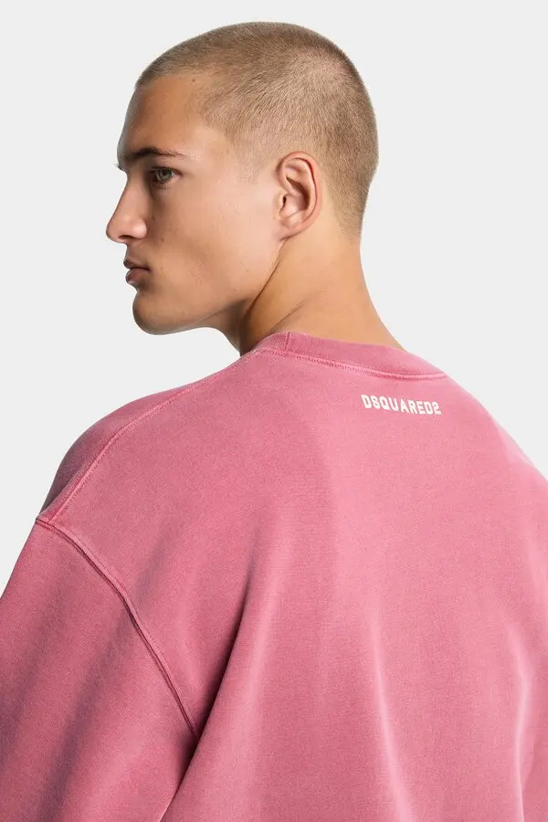 Dsquared2 Vintage Fade Short & Wide Fit Crewneck