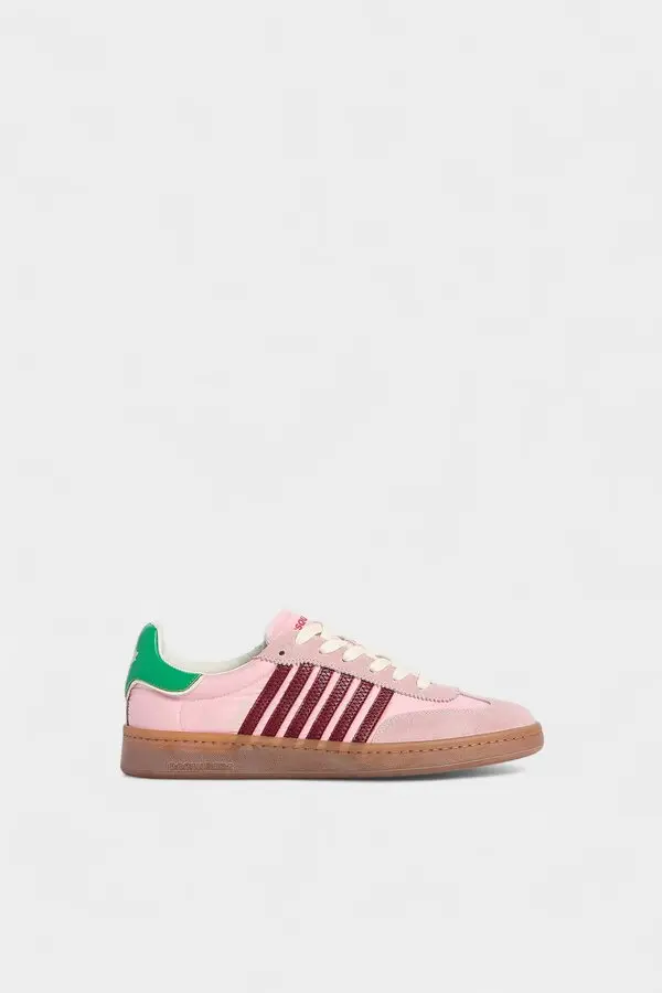 Dsquared2 Boxer Suede And Leather Low-top Sneakers - Fantasy