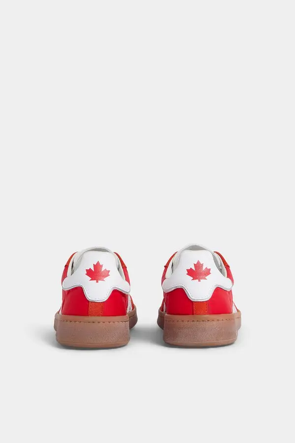 Dsquared2 Boxer Suede And Leather Low-top Sneakers - Red