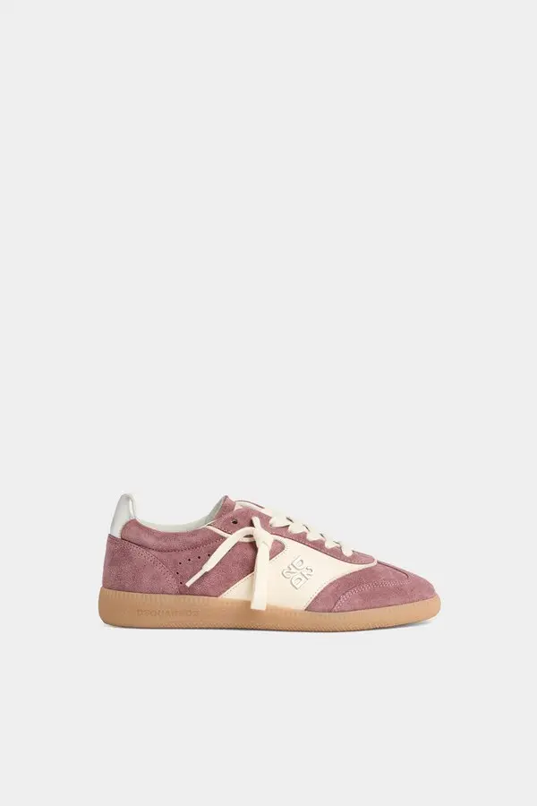 Dsquared2 Suede Low-top Sneakers With Metal Logo - Pink