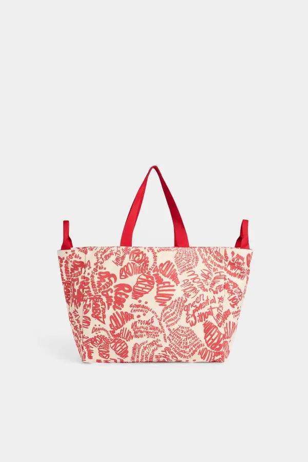 Dsquared2 Rebel Hibiscus Tote Bag