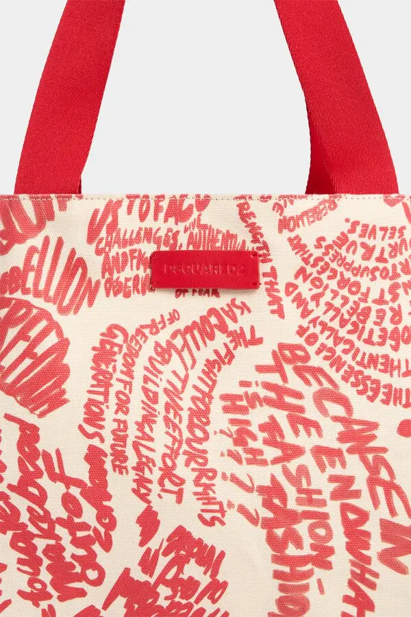 Dsquared2 Rebel Hibiscus Tote Bag