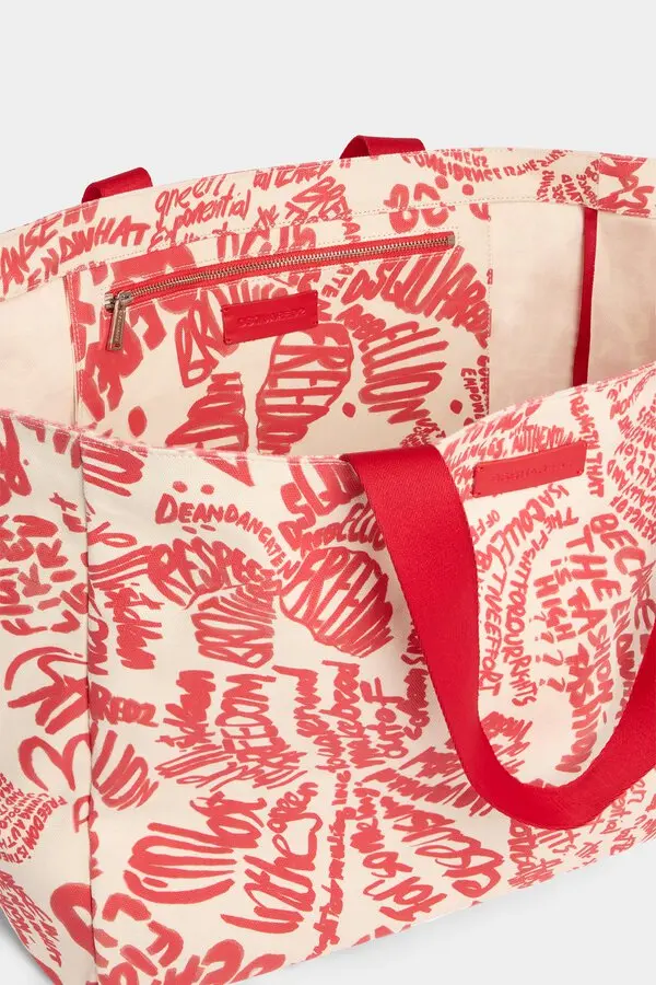 Dsquared2 Rebel Hibiscus Tote Bag