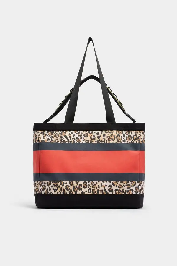 Dsquared2 Tote Bag With Leopard Print And Logo Detail - Fantasy