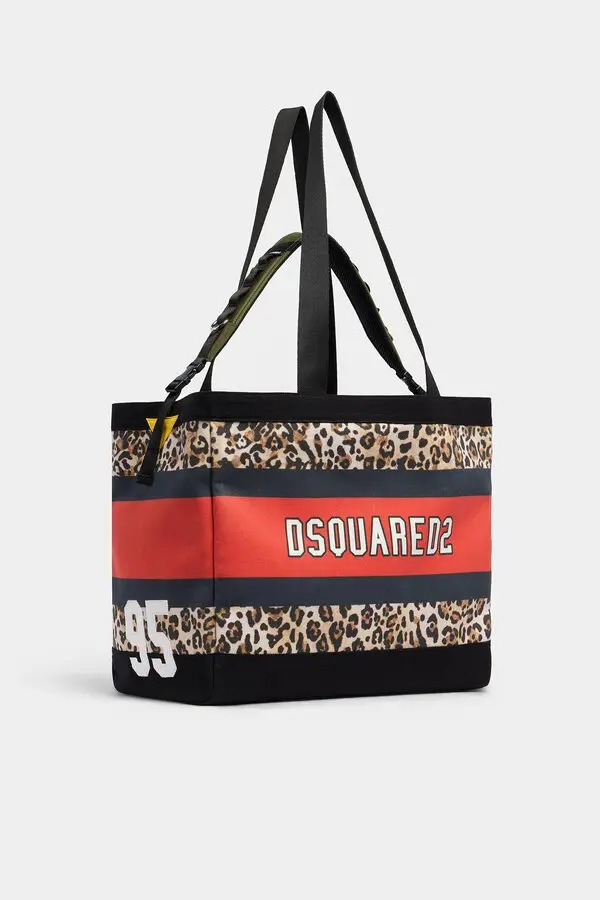 Dsquared2 Tote Bag With Leopard Print And Logo Detail - Fantasy