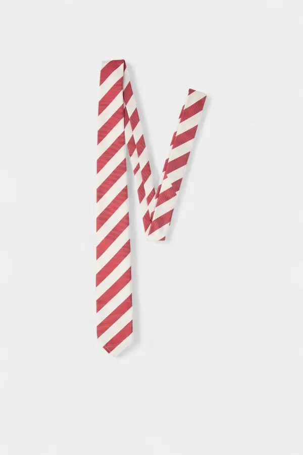 Dsquared2 Striped Silk Tie - White