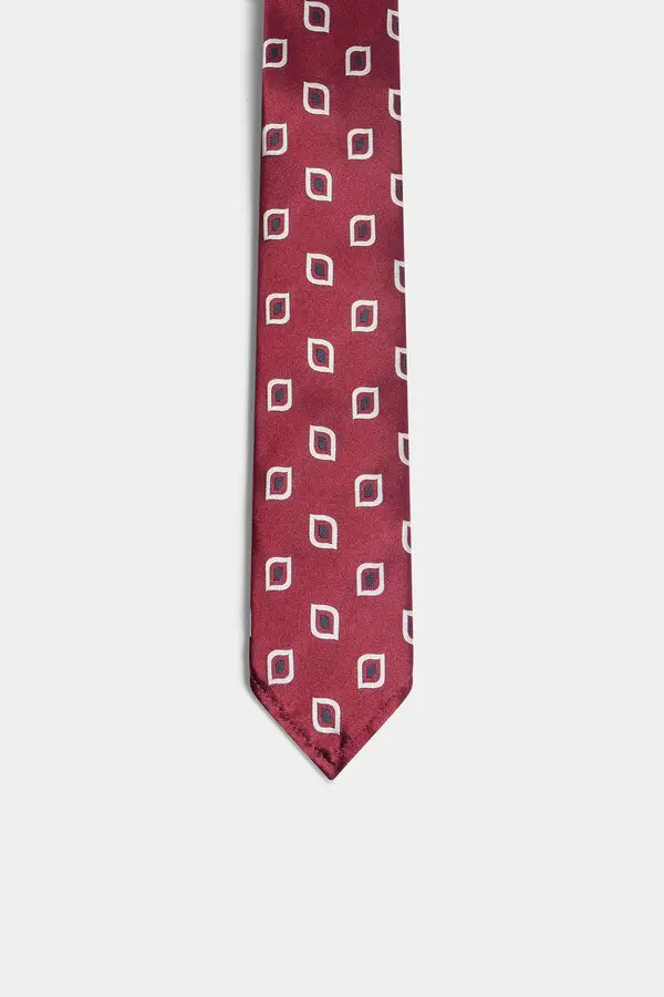 Dsquared2 Silk Tie With Graphic Pattern