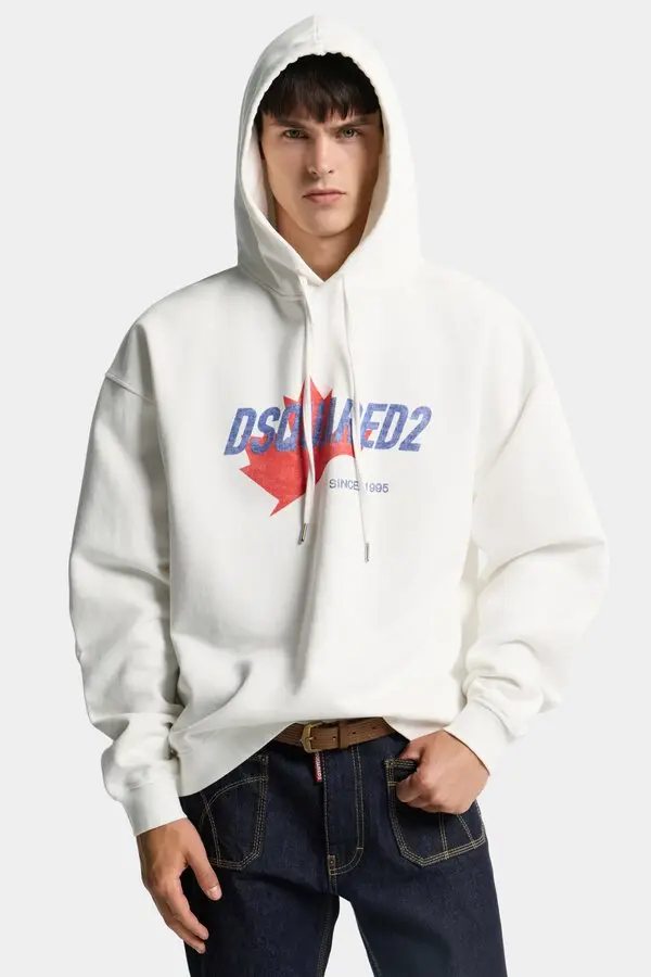 Dsquared2 Relaxed Fit Hoodie With Printed Logo